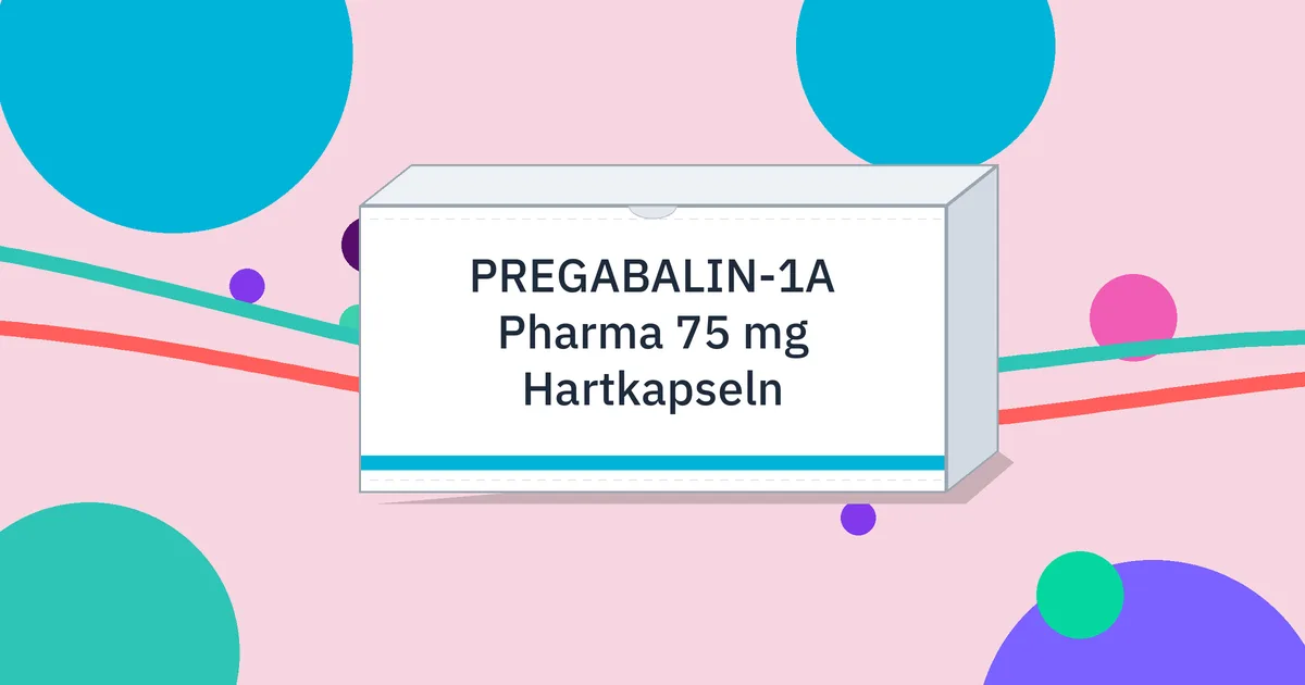 Symbolbild: Packung mit der Aufschrift PREGABALIN-1A Pharma 75 mg Hartkapseln (PZN 10973092) – Verfügbarkeit und Bezug in Apotheken in Frankfurt am Main