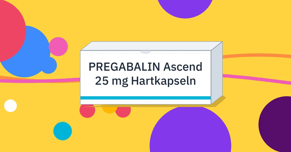 Symbolbild: Packung mit der Aufschrift PREGABALIN Ascend 25 mg Hartkapseln (PZN 16042549) – Verfügbarkeit und Bezug in Apotheken in Frankfurt am Main