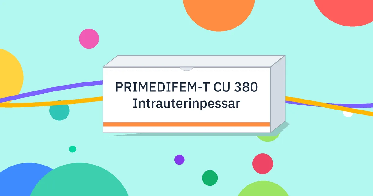 Symbolbild: Packung mit der Aufschrift PRIMEDIFEM-T CU 380 Intrauterinpessar (PZN 03363246) – Verfügbarkeit und Bezug in Apotheken in Frankfurt am Main