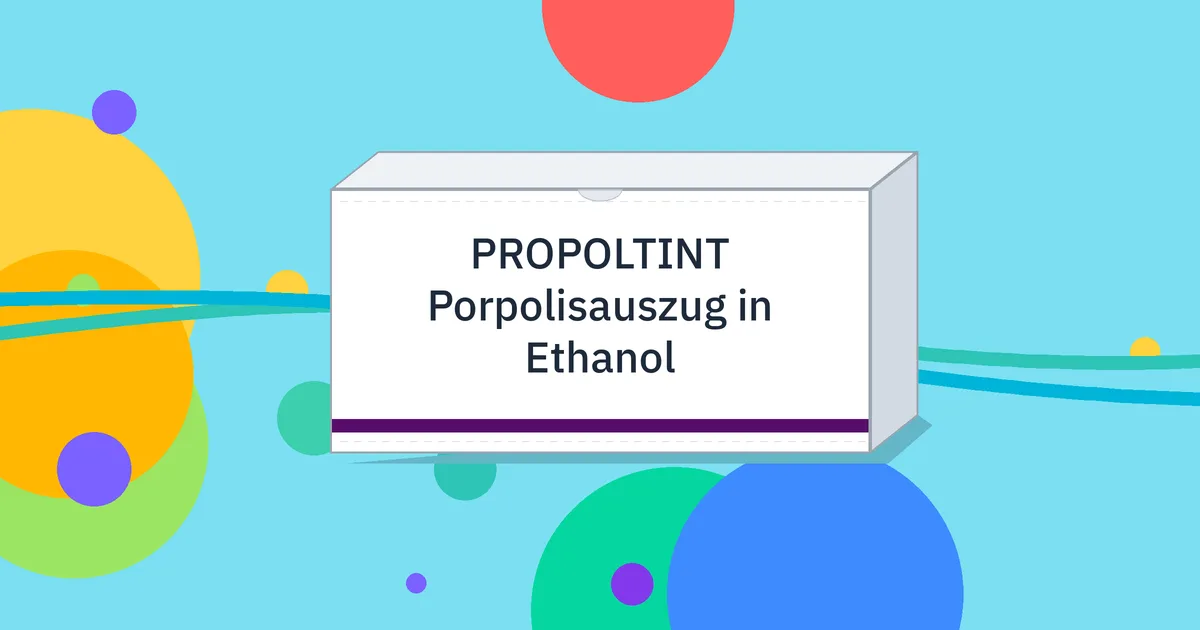Symbolbild: Packung mit der Aufschrift PROPOLTINT Porpolisauszug in Ethanol (PZN 15206078) – Verfügbarkeit und Bezug in Apotheken in Frankfurt am Main