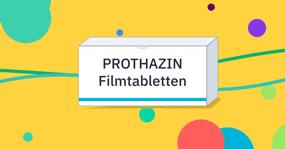 Symbolbild: Packung mit der Aufschrift PROTHAZIN Filmtabletten (PZN 07192416) – Verfügbarkeit und Bezug in Apotheken in Frankfurt am Main