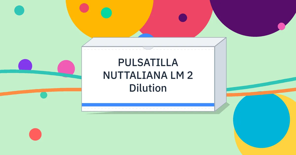 Symbolbild: Packung mit der Aufschrift PULSATILLA NUTTALIANA LM 2 Dilution (PZN 13671196) – Verfügbarkeit und Bezug in Apotheken in Frankfurt am Main
