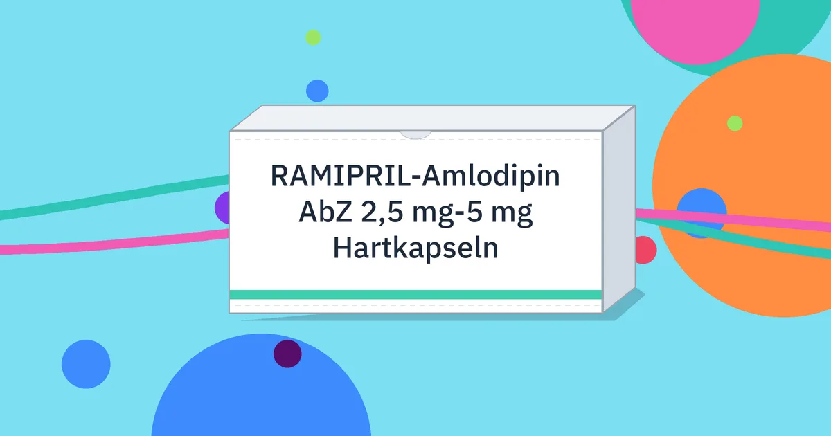 Symbolbild: Packung mit der Aufschrift RAMIPRIL-Amlodipin AbZ 2,5 mg-5 mg Hartkapseln (PZN 13578054) – Verfügbarkeit und Bezug in Apotheken in Frankfurt am Main