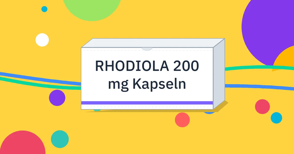Symbolbild: Packung mit der Aufschrift RHODIOLA 200 mg Kapseln (PZN 00647782) – Verfügbarkeit und Bezug in Apotheken in Frankfurt am Main