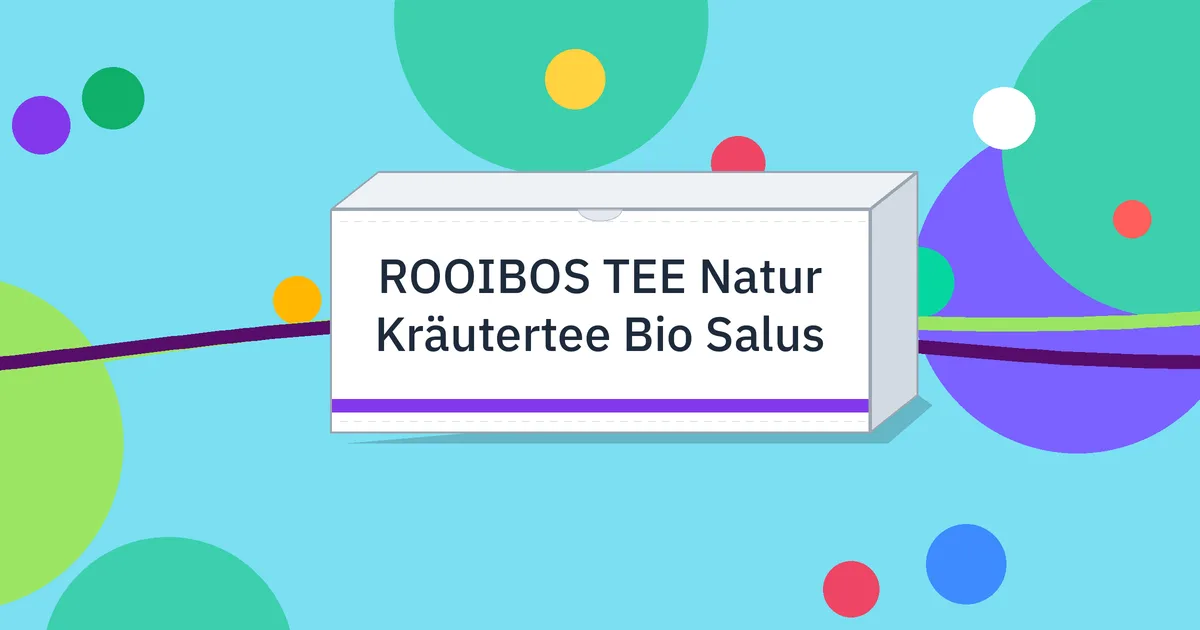 Symbolbild: Packung mit der Aufschrift ROOIBOS TEE Natur Kräutertee Bio Salus (PZN 17390011) – Verfügbarkeit und Bezug in Apotheken in Frankfurt am Main