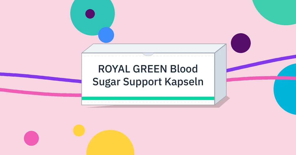Symbolbild: Packung mit der Aufschrift ROYAL GREEN Blood Sugar Support Kapseln (PZN 20175776) – Verfügbarkeit und Bezug in Apotheken in Frankfurt am Main