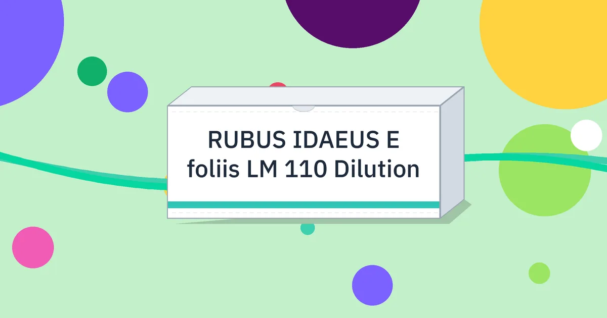 Symbolbild: Packung mit der Aufschrift RUBUS IDAEUS E foliis LM 110 Dilution (PZN 13682225) – Verfügbarkeit und Bezug in Apotheken in Frankfurt am Main