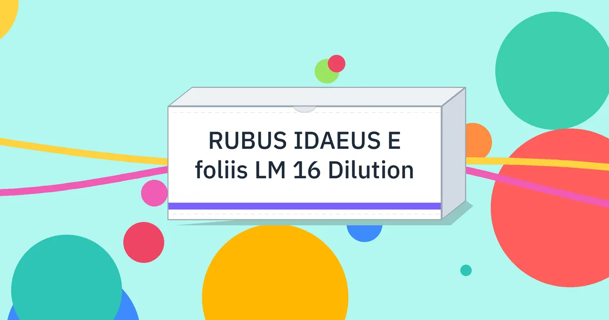 Symbolbild: Packung mit der Aufschrift RUBUS IDAEUS E foliis LM 16 Dilution (PZN 13681728) – Verfügbarkeit und Bezug in Apotheken in Frankfurt am Main