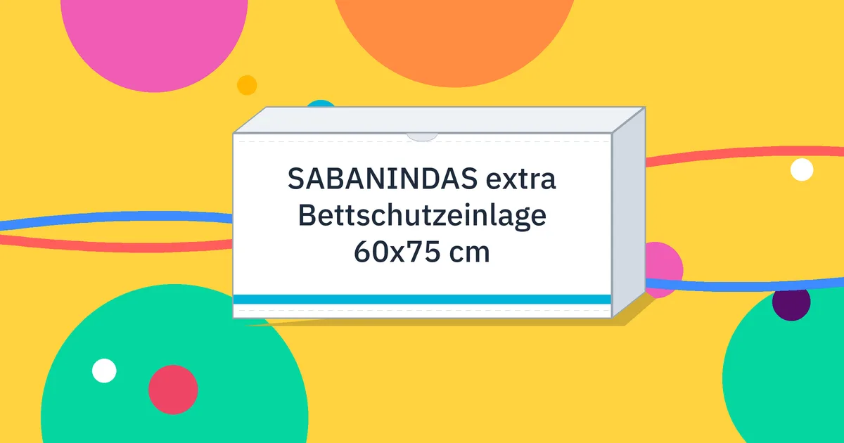 Symbolbild: Packung mit der Aufschrift SABANINDAS extra Bettschutzeinlage 60x75 cm (PZN 11132897) – Verfügbarkeit und Bezug in Apotheken in Frankfurt am Main