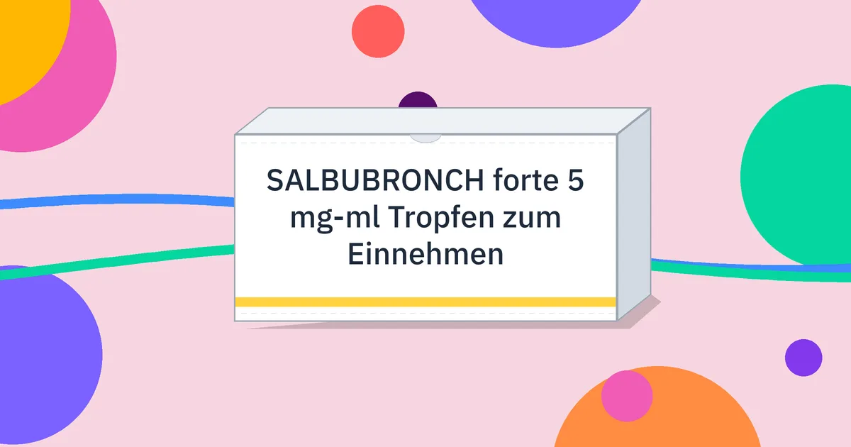 Symbolbild: Packung mit der Aufschrift SALBUBRONCH forte 5 mg-ml Tropfen zum Einnehmen (PZN 10117648) – Verfügbarkeit und Bezug in Apotheken in Frankfurt am Main