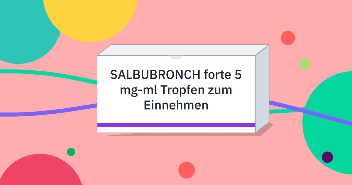 Symbolbild: Packung mit der Aufschrift SALBUBRONCH forte 5 mg-ml Tropfen zum Einnehmen (PZN 10117631) – Verfügbarkeit und Bezug in Apotheken in Frankfurt am Main