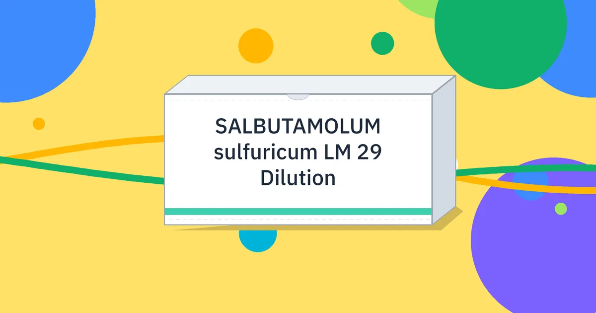 Symbolbild: Packung mit der Aufschrift SALBUTAMOLUM sulfuricum LM 29 Dilution (PZN 18271998) – Verfügbarkeit und Bezug in Apotheken in Frankfurt am Main