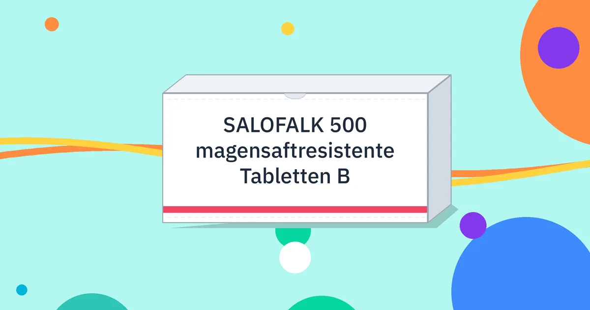 Symbolbild: Packung mit der Aufschrift SALOFALK 500 magensaftresistente Tabletten B (PZN 00165356) – Verfügbarkeit und Bezug in Apotheken in Frankfurt am Main