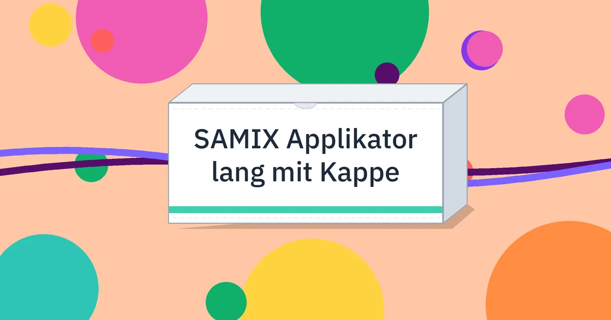Symbolbild: Packung mit der Aufschrift SAMIX Applikator lang mit Kappe (PZN 11481221) – Verfügbarkeit und Bezug in Apotheken in Frankfurt am Main