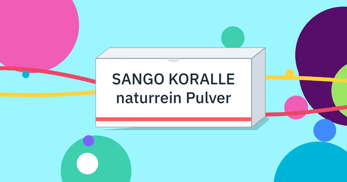 Symbolbild: Packung mit der Aufschrift SANGO KORALLE naturrein Pulver (PZN 16006743) – Verfügbarkeit und Bezug in Apotheken in Frankfurt am Main