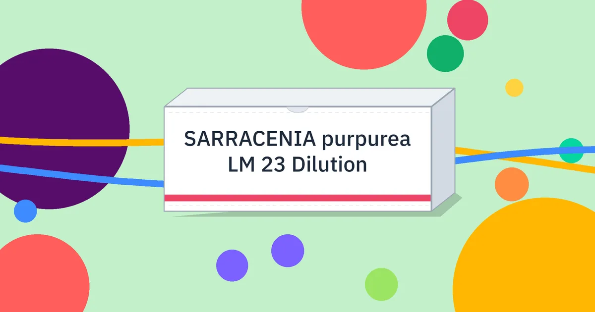 Symbolbild: Packung mit der Aufschrift SARRACENIA purpurea LM 23 Dilution (PZN 13182764) – Verfügbarkeit und Bezug in Apotheken in Frankfurt am Main