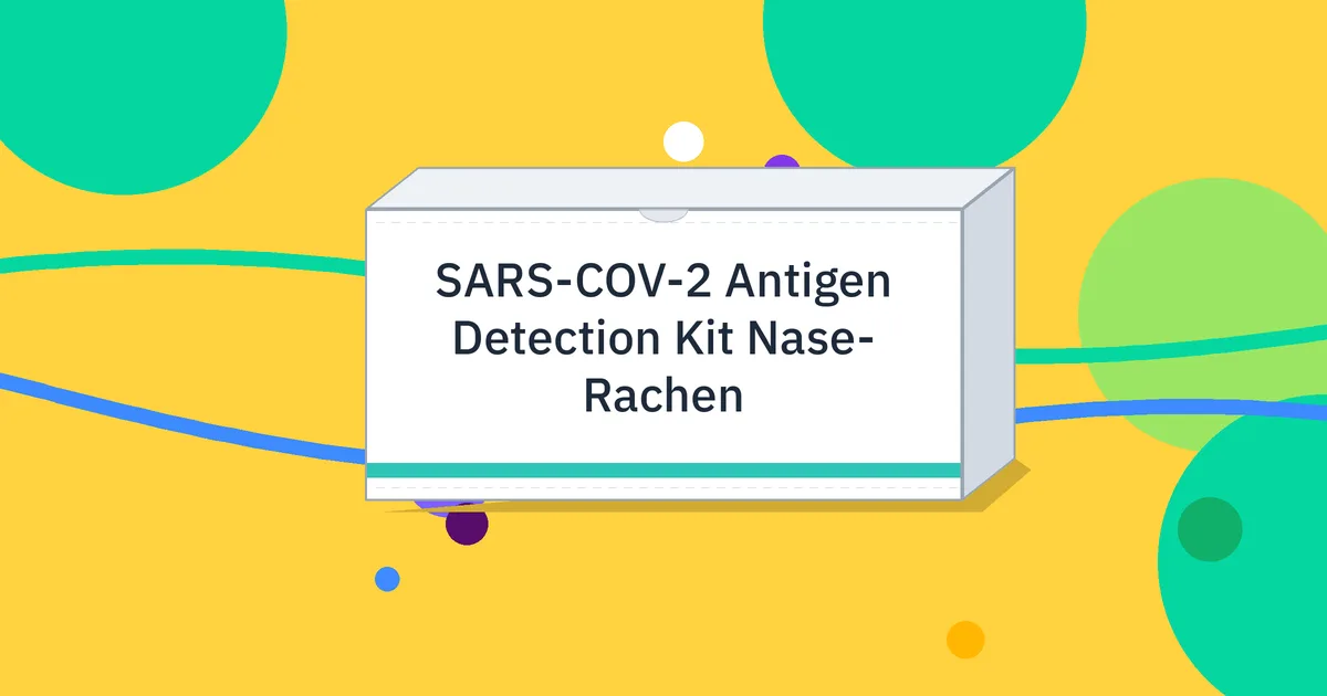 Symbolbild: Packung mit der Aufschrift SARS-COV-2 Antigen Detection Kit Nase-Rachen (PZN 17160185) – Verfügbarkeit und Bezug in Apotheken in Frankfurt am Main