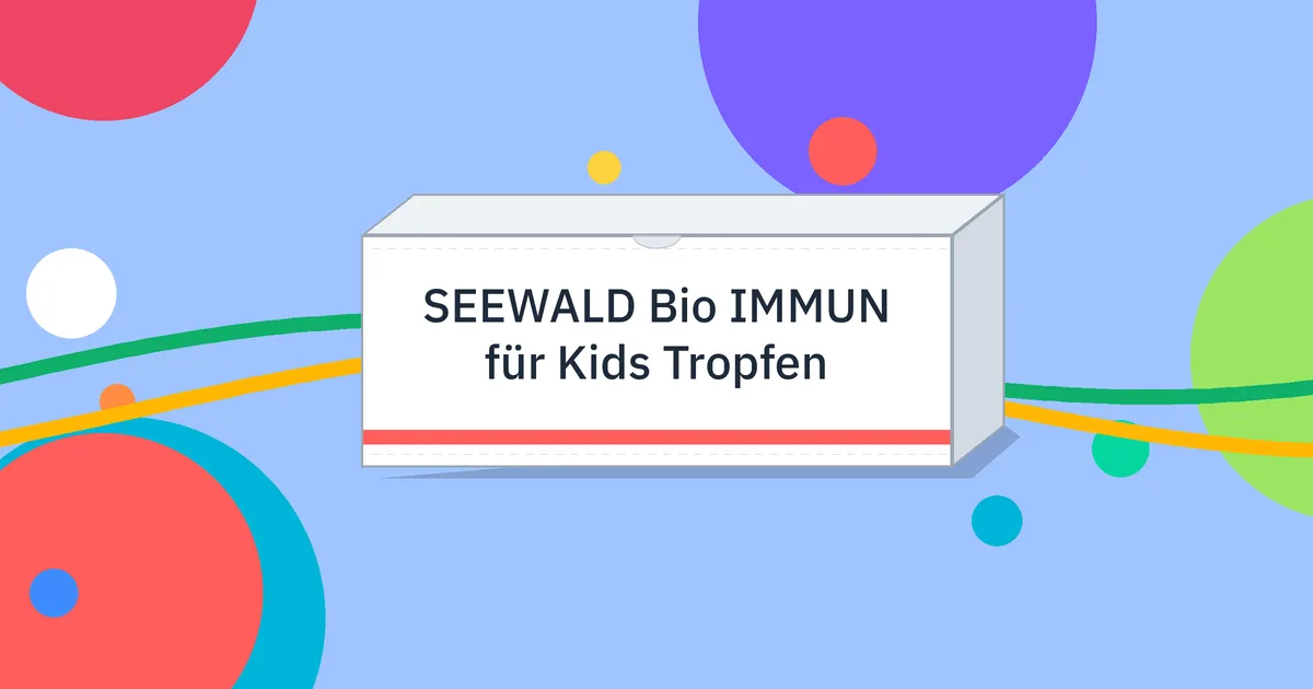 Symbolbild: Packung mit der Aufschrift SEEWALD Bio IMMUN für Kids Tropfen (PZN 19547132) – Verfügbarkeit und Bezug in Apotheken in Frankfurt am Main