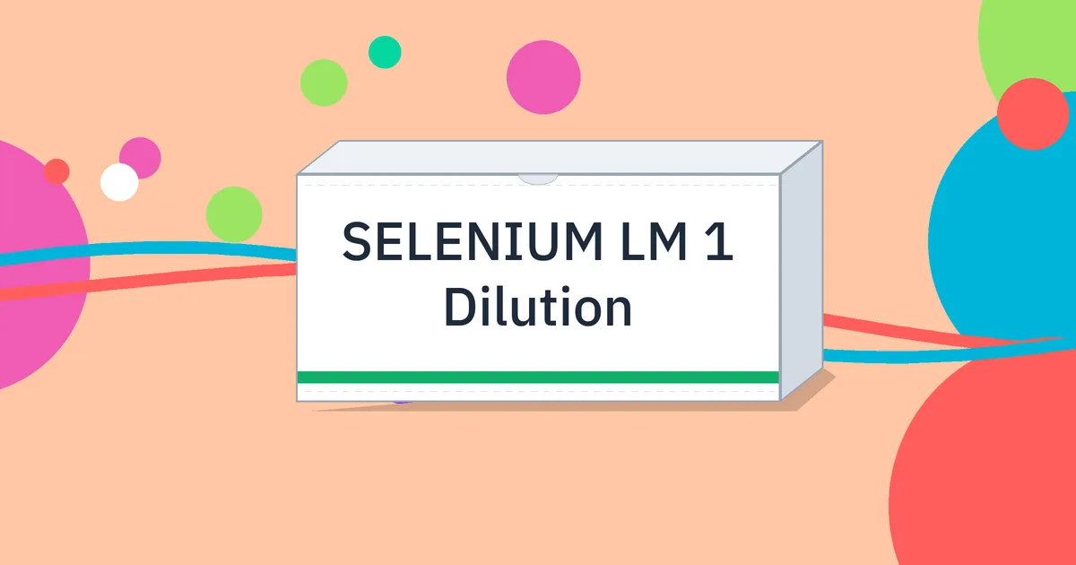Symbolbild: Packung mit der Aufschrift SELENIUM LM 1 Dilution (PZN 13185656) – Verfügbarkeit und Bezug in Apotheken in Frankfurt am Main