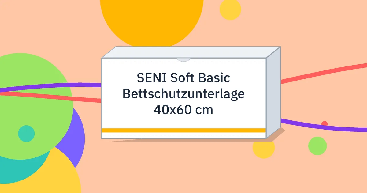 Symbolbild: Packung mit der Aufschrift SENI Soft Basic Bettschutzunterlage 40x60 cm (PZN 20023931) – Verfügbarkeit und Bezug in Apotheken in Frankfurt am Main