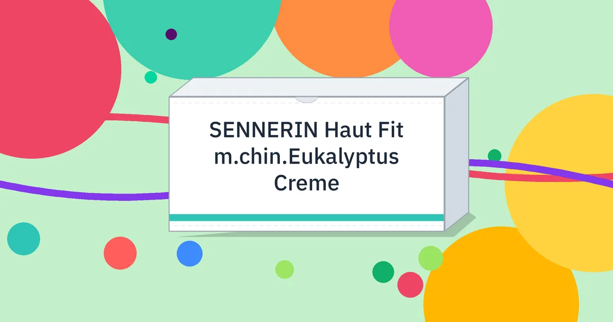 Symbolbild: Packung mit der Aufschrift SENNERIN Haut Fit m.chin.Eukalyptus Creme (PZN 06678619) – Verfügbarkeit und Bezug in Apotheken in Frankfurt am Main