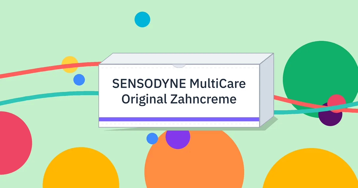Symbolbild: Packung mit der Aufschrift SENSODYNE MultiCare Original Zahncreme (PZN 01838426) – Verfügbarkeit und Bezug in Apotheken in Frankfurt am Main