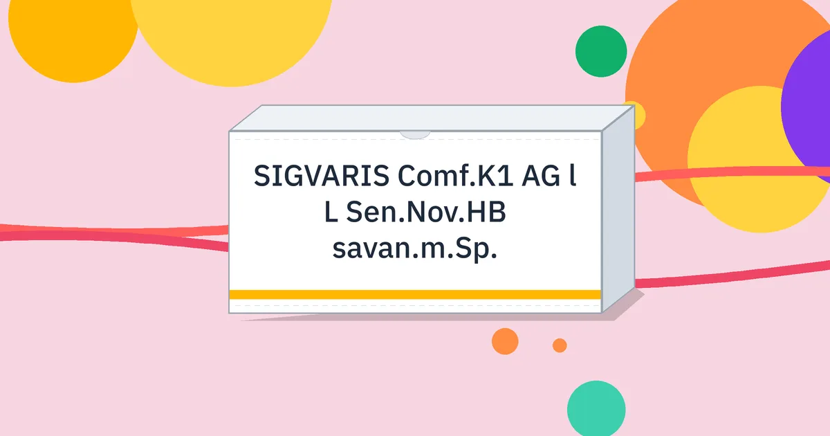 Symbolbild: Packung mit der Aufschrift SIGVARIS Comf.K1 AG l L Sen.Nov.HB savan.m.Sp. (PZN 17103566) – Verfügbarkeit und Bezug in Apotheken in Frankfurt am Main
