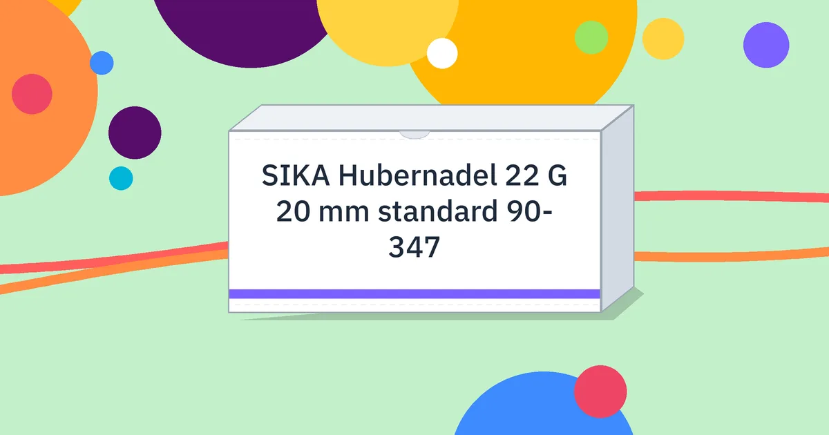 Symbolbild: Packung mit der Aufschrift SIKA Hubernadel 22 G 20 mm standard 90-347 (PZN 03054580) – Verfügbarkeit und Bezug in Apotheken in Frankfurt am Main