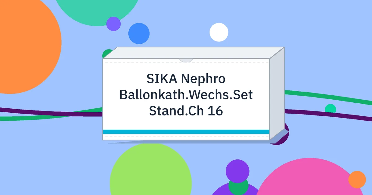 Symbolbild: Packung mit der Aufschrift SIKA Nephro Ballonkath.Wechs.Set Stand.Ch 16 (PZN 03409468) – Verfügbarkeit und Bezug in Apotheken in Frankfurt am Main