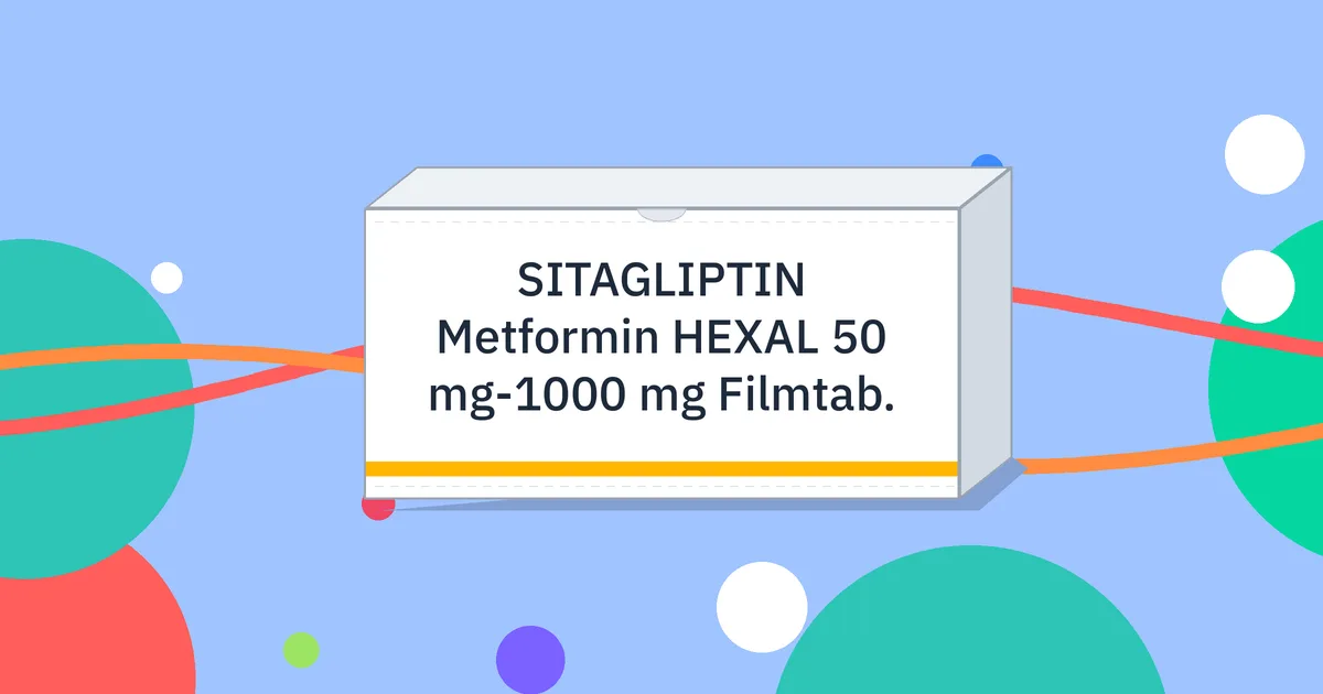 Symbolbild: Packung mit der Aufschrift SITAGLIPTIN Metformin HEXAL 50 mg-1000 mg Filmtab. (PZN 17575408) – Verfügbarkeit und Bezug in Apotheken in Frankfurt am Main