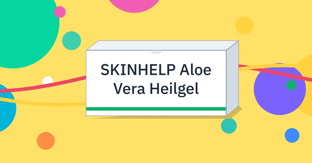 Symbolbild: Packung mit der Aufschrift SKINHELP Aloe Vera Heilgel (PZN 10101280) – Verfügbarkeit und Bezug in Apotheken in Frankfurt am Main