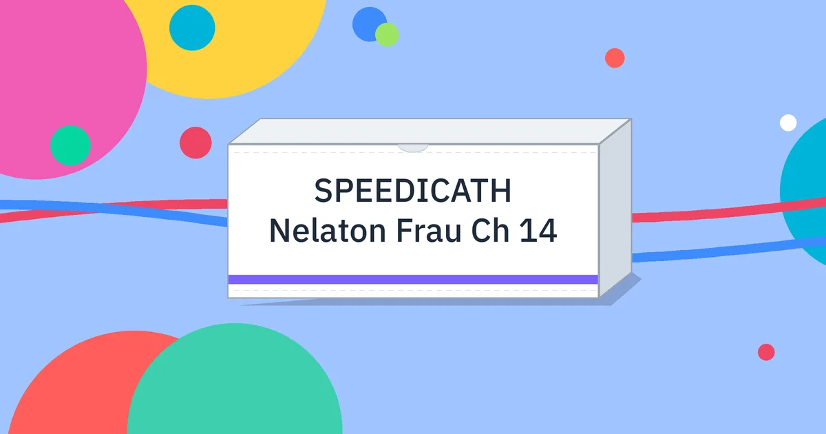 Symbolbild: Packung mit der Aufschrift SPEEDICATH Nelaton Frau Ch 14 (PZN 12906852) – Verfügbarkeit und Bezug in Apotheken in Frankfurt am Main