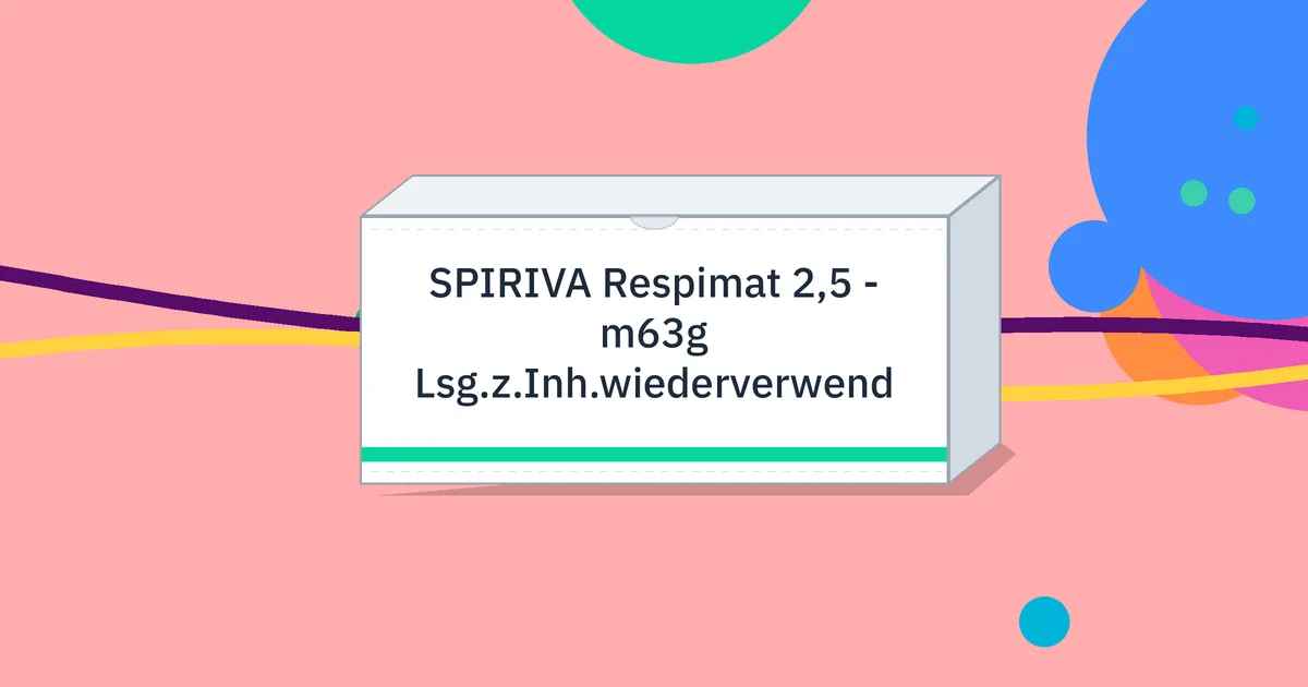 Symbolbild: Packung mit der Aufschrift SPIRIVA Respimat 2,5 -m63g Lsg.z.Inh.wiederverwend (PZN 16121177) – Verfügbarkeit und Bezug in Apotheken in Frankfurt am Main