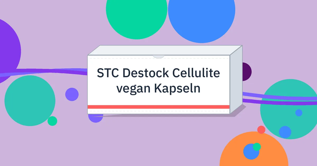 Symbolbild: Packung mit der Aufschrift STC Destock Cellulite vegan Kapseln (PZN 15392365) – Verfügbarkeit und Bezug in Apotheken in Frankfurt am Main