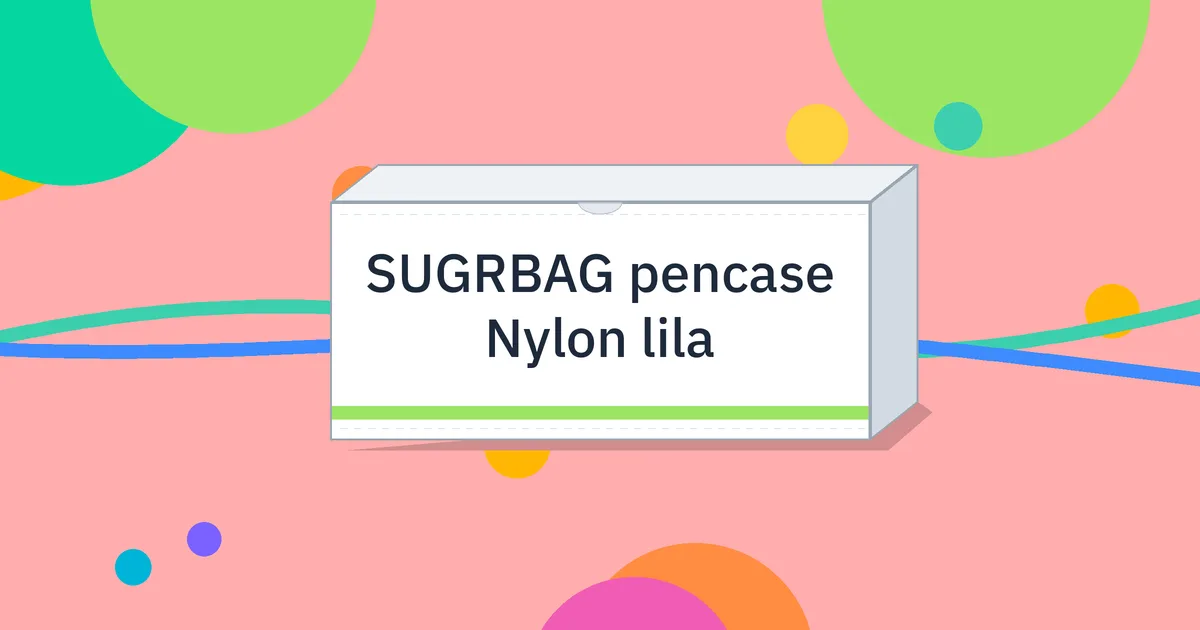 Symbolbild: Packung mit der Aufschrift SUGRBAG pencase Nylon lila (PZN 14202316) – Verfügbarkeit und Bezug in Apotheken in Frankfurt am Main