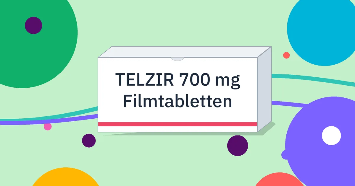 Symbolbild: Packung mit der Aufschrift TELZIR 700 mg Filmtabletten (PZN 12342964) – Verfügbarkeit und Bezug in Apotheken in Frankfurt am Main