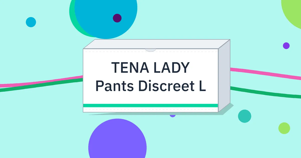Symbolbild: Packung mit der Aufschrift TENA LADY Pants Discreet L (PZN 11846941) – Verfügbarkeit und Bezug in Apotheken in Frankfurt am Main