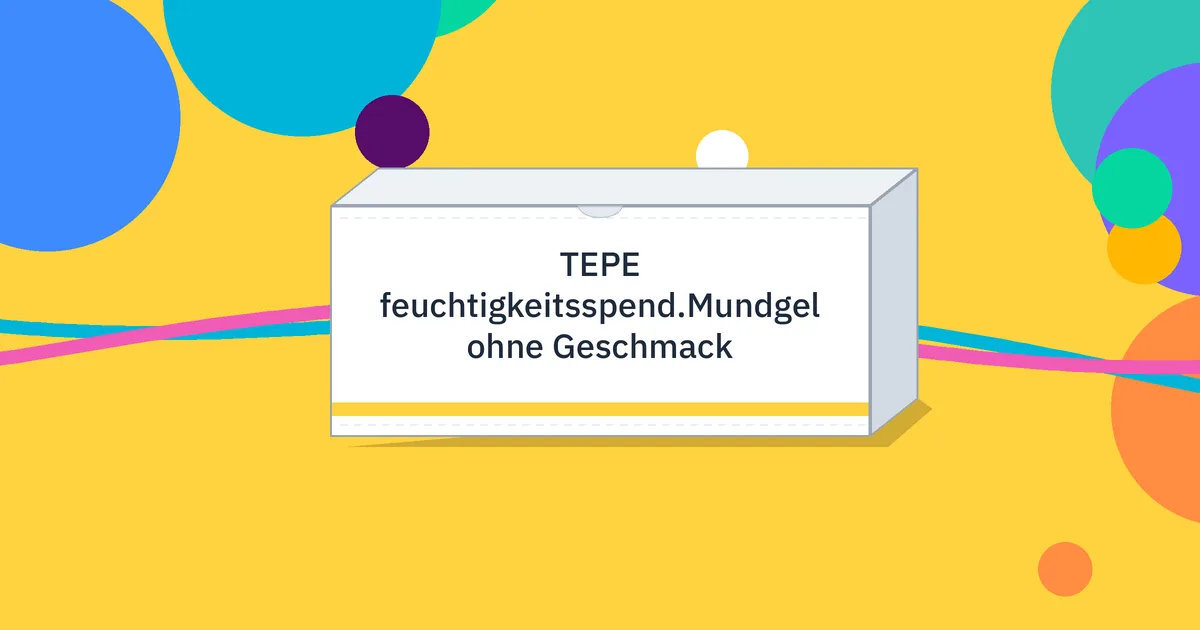 Symbolbild: Packung mit der Aufschrift TEPE feuchtigkeitsspend.Mundgel ohne Geschmack (PZN 18802800) – Verfügbarkeit und Bezug in Apotheken in Frankfurt am Main