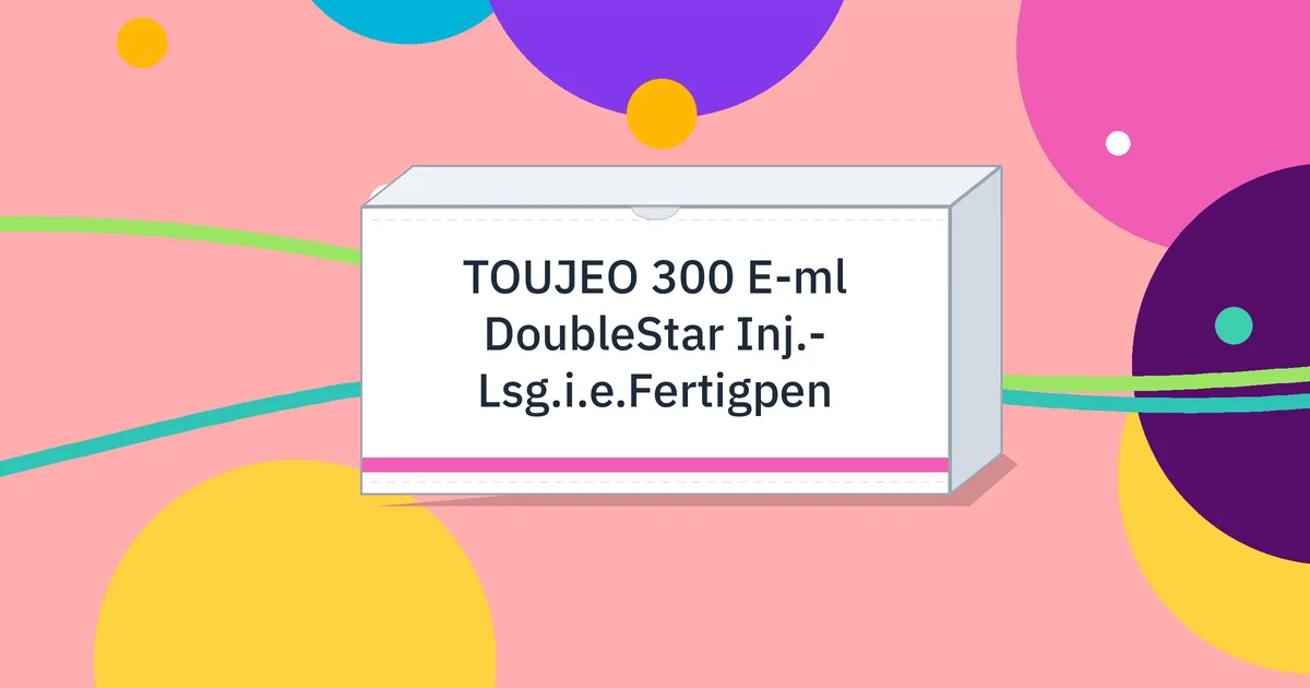 Symbolbild: Packung mit der Aufschrift TOUJEO 300 E-ml DoubleStar Inj.-Lsg.i.e.Fertigpen (PZN 16684845) – Verfügbarkeit und Bezug in Apotheken in Frankfurt am Main