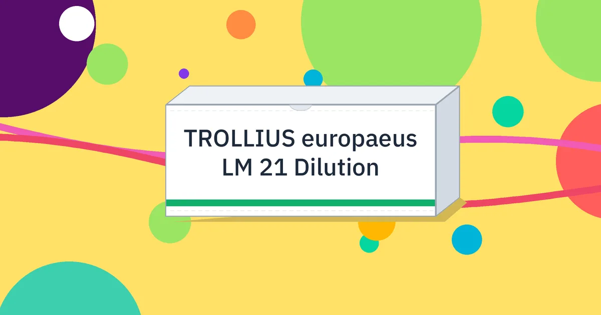 Symbolbild: Packung mit der Aufschrift TROLLIUS europaeus LM 21 Dilution (PZN 13252654) – Verfügbarkeit und Bezug in Apotheken in Frankfurt am Main