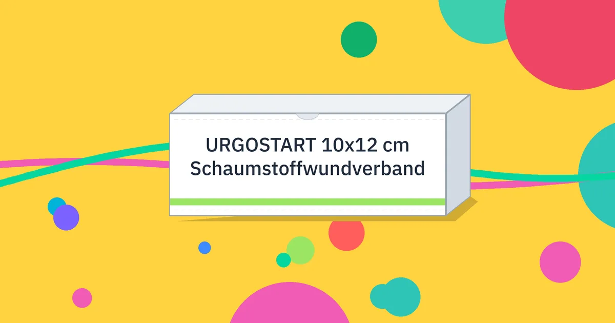 Symbolbild: Packung mit der Aufschrift URGOSTART 10x12 cm Schaumstoffwundverband (PZN 11075627) – Verfügbarkeit und Bezug in Apotheken in Frankfurt am Main