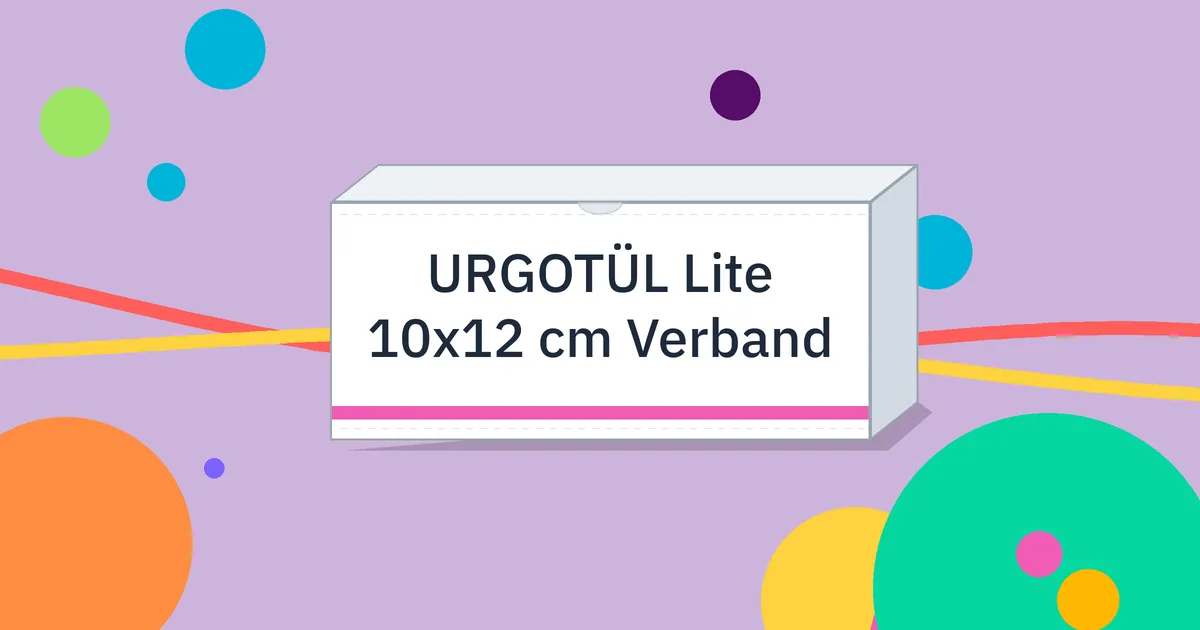 Symbolbild: Packung mit der Aufschrift URGOTÜL Lite 10x12 cm Verband (PZN 10261807) – Verfügbarkeit und Bezug in Apotheken in Frankfurt am Main