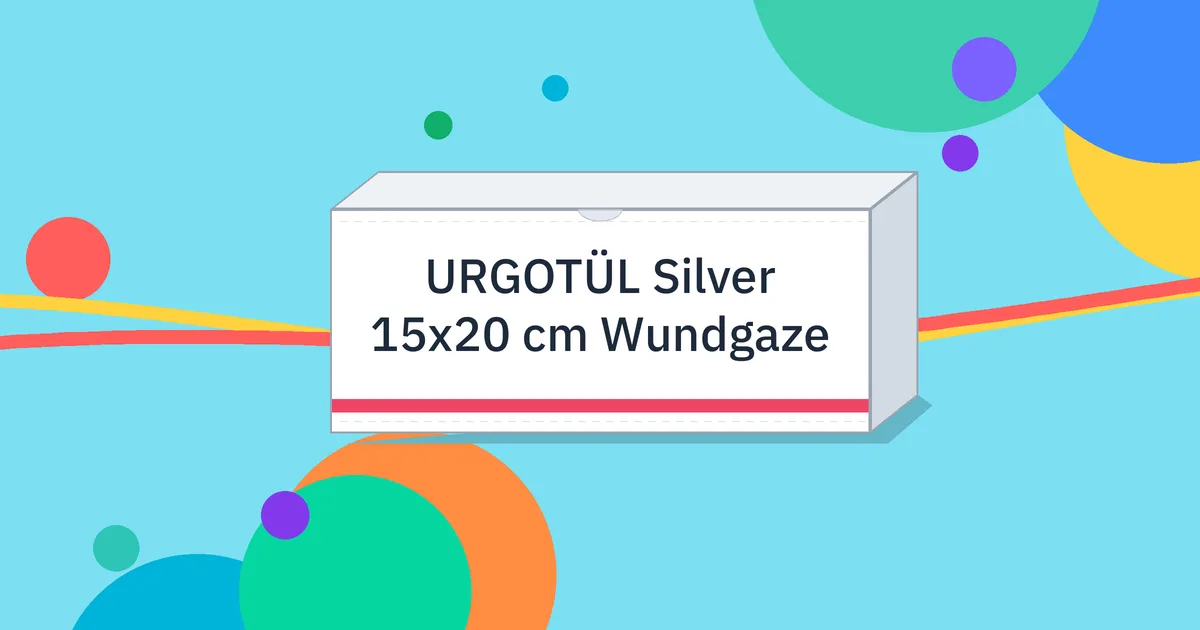 Symbolbild: Packung mit der Aufschrift URGOTÜL Silver 15x20 cm Wundgaze (PZN 04667362) – Verfügbarkeit und Bezug in Apotheken in Frankfurt am Main