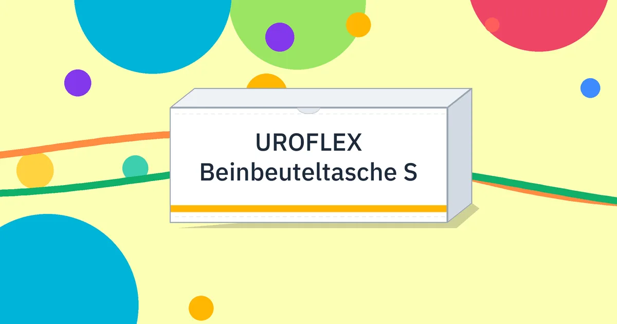 Symbolbild: Packung mit der Aufschrift UROFLEX Beinbeuteltasche S (PZN 19892509) – Verfügbarkeit und Bezug in Apotheken in Frankfurt am Main