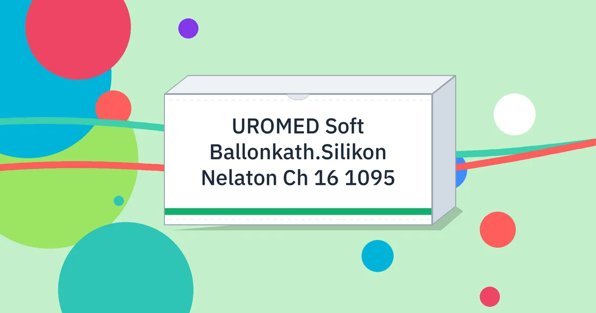 Symbolbild: Packung mit der Aufschrift UROMED Soft Ballonkath.Silikon Nelaton Ch 16 1095 (PZN 04741549) – Verfügbarkeit und Bezug in Apotheken in Frankfurt am Main