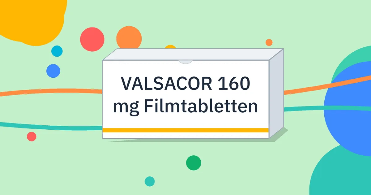 Symbolbild: Packung mit der Aufschrift VALSACOR 160 mg Filmtabletten (PZN 09269666) – Verfügbarkeit und Bezug in Apotheken in Frankfurt am Main