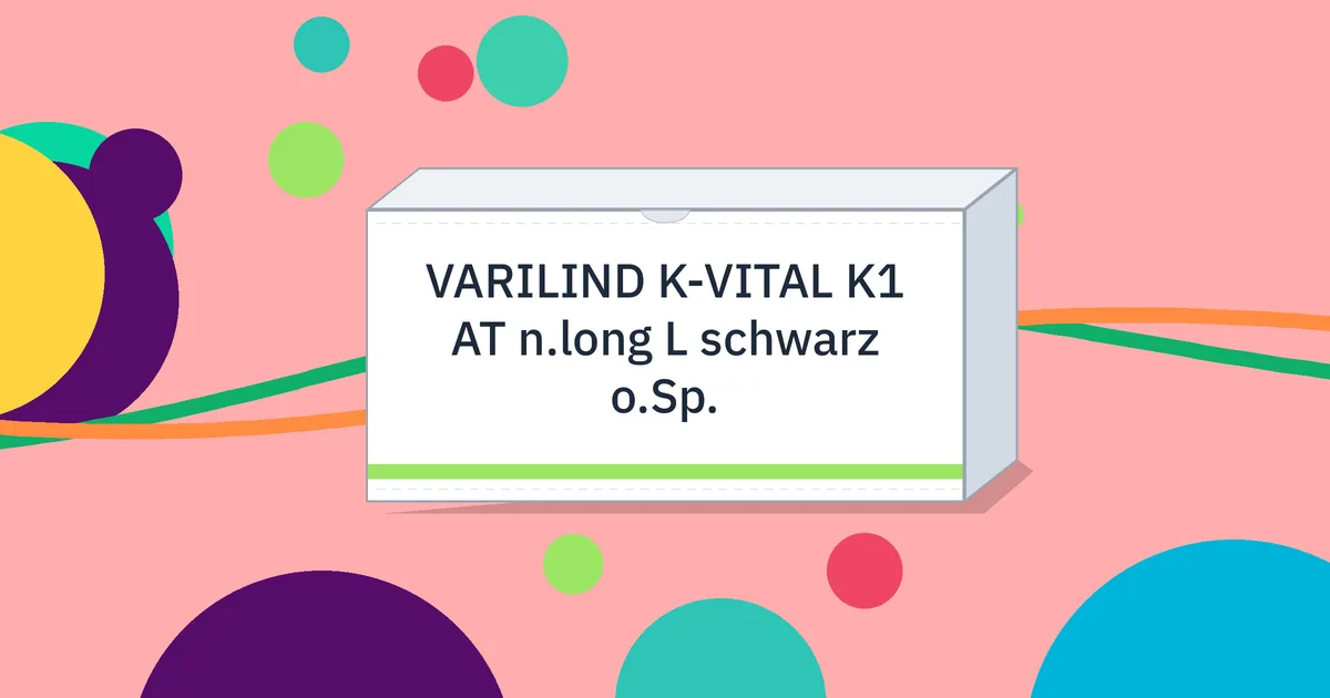 Symbolbild: Packung mit der Aufschrift VARILIND K-VITAL K1 AT n.long L schwarz o.Sp. (PZN 20560557) – Verfügbarkeit und Bezug in Apotheken in Frankfurt am Main