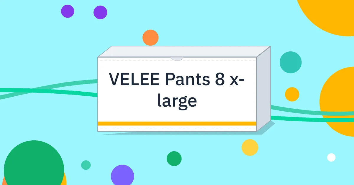 Symbolbild: Packung mit der Aufschrift VELEE Pants 8 x-large (PZN 20578735) – Verfügbarkeit und Bezug in Apotheken in Frankfurt am Main