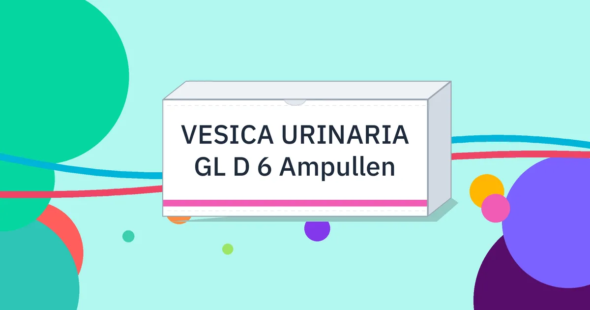 Symbolbild: Packung mit der Aufschrift VESICA URINARIA GL D 6 Ampullen (PZN 02831337) – Verfügbarkeit und Bezug in Apotheken in Frankfurt am Main