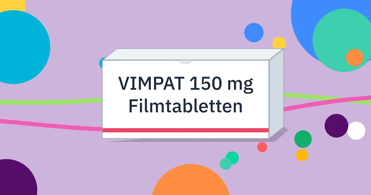 Symbolbild: Packung mit der Aufschrift VIMPAT 150 mg Filmtabletten (PZN 19223180) – Verfügbarkeit und Bezug in Apotheken in Frankfurt am Main